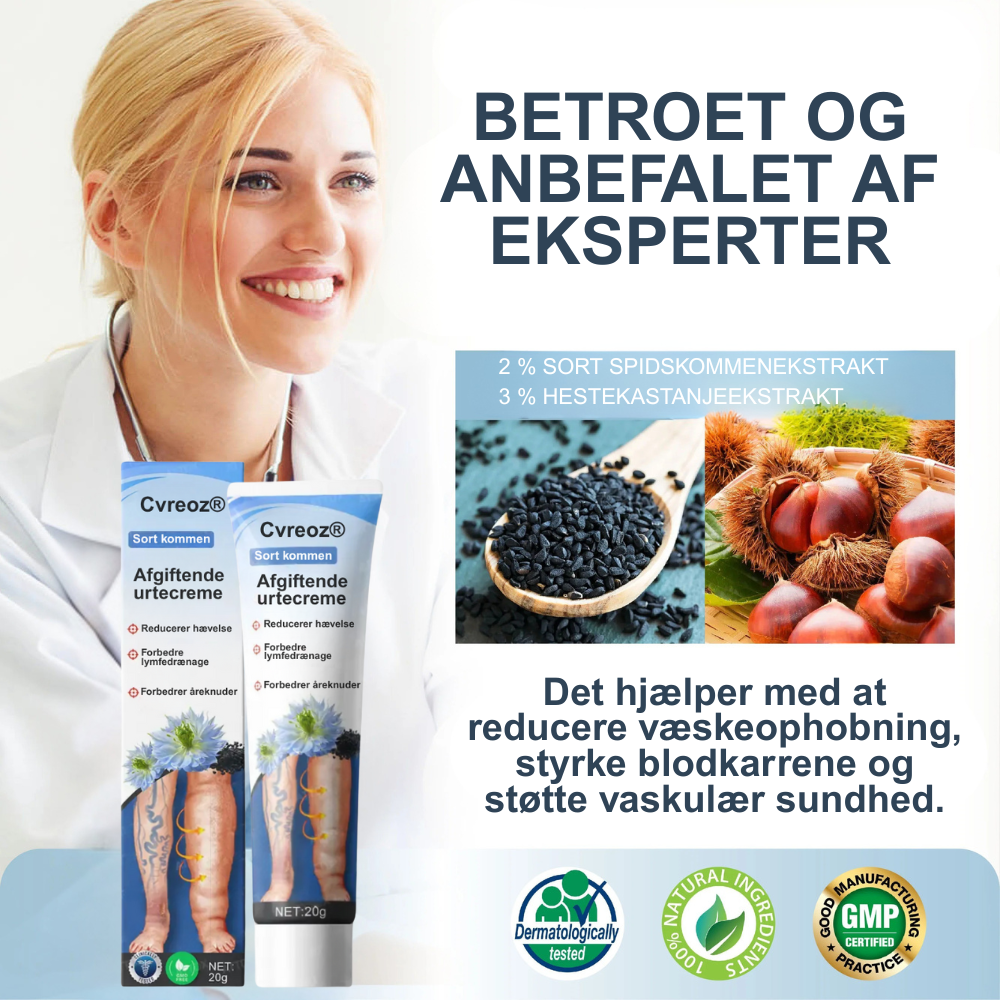Cvreoz® – Afgiftende urtecreme med sort kommen – NordGo